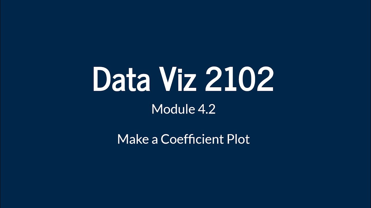 Make a Coefficient Plot with the modelplot() Function