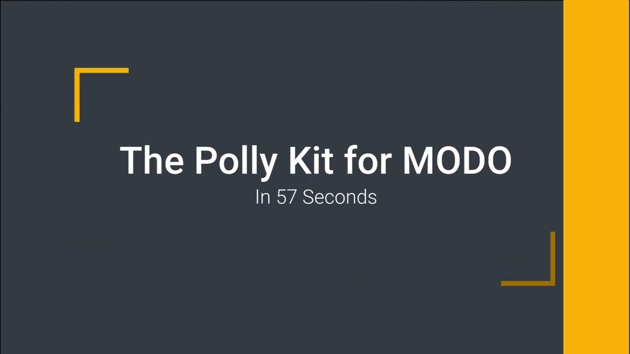 Polly Kit for MODO in 57 Seconds