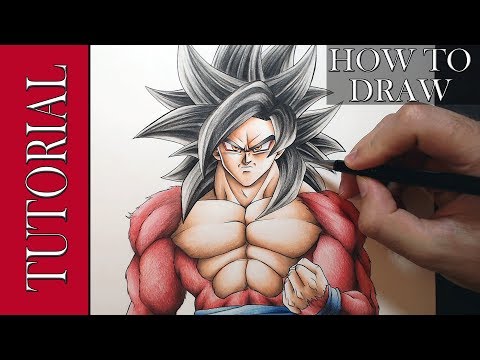 Cómo dibujar a Goku SSJ4 | TUTORIAL | + Tutorial para colorear la piel