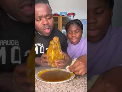 Fufu and goat head #shorts #youtubeshorts #tiktokviral #funnyvideo #mukbang #food