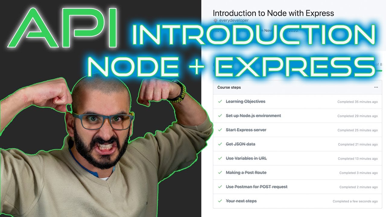 How to build an API in javascript with Node and Express using GitHub Lab #OpenSource #DevRel
