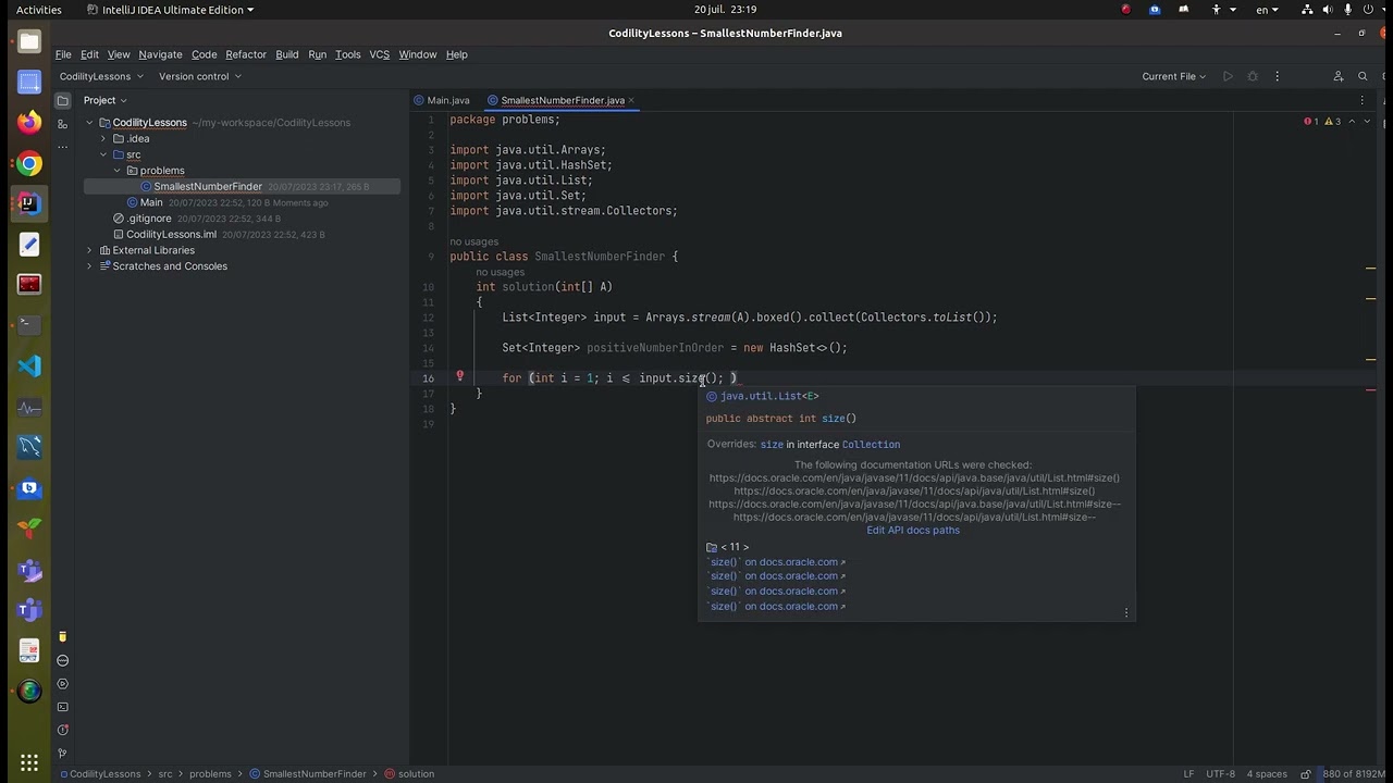 Missing Integer - [Codility Lessons]