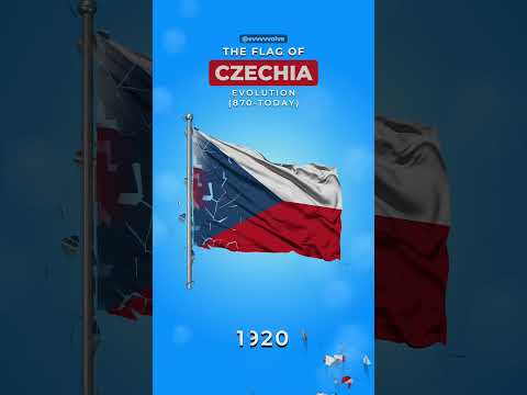 Czechia Flag Evolution (870-Today) #czechrepublic #ฤeskรก #ฤeskรกrepublika #czech #flag #shorts