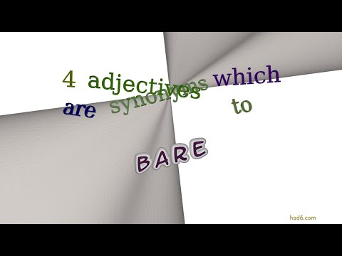 bare - 8 adjectives synonym to bare (sentence examples)