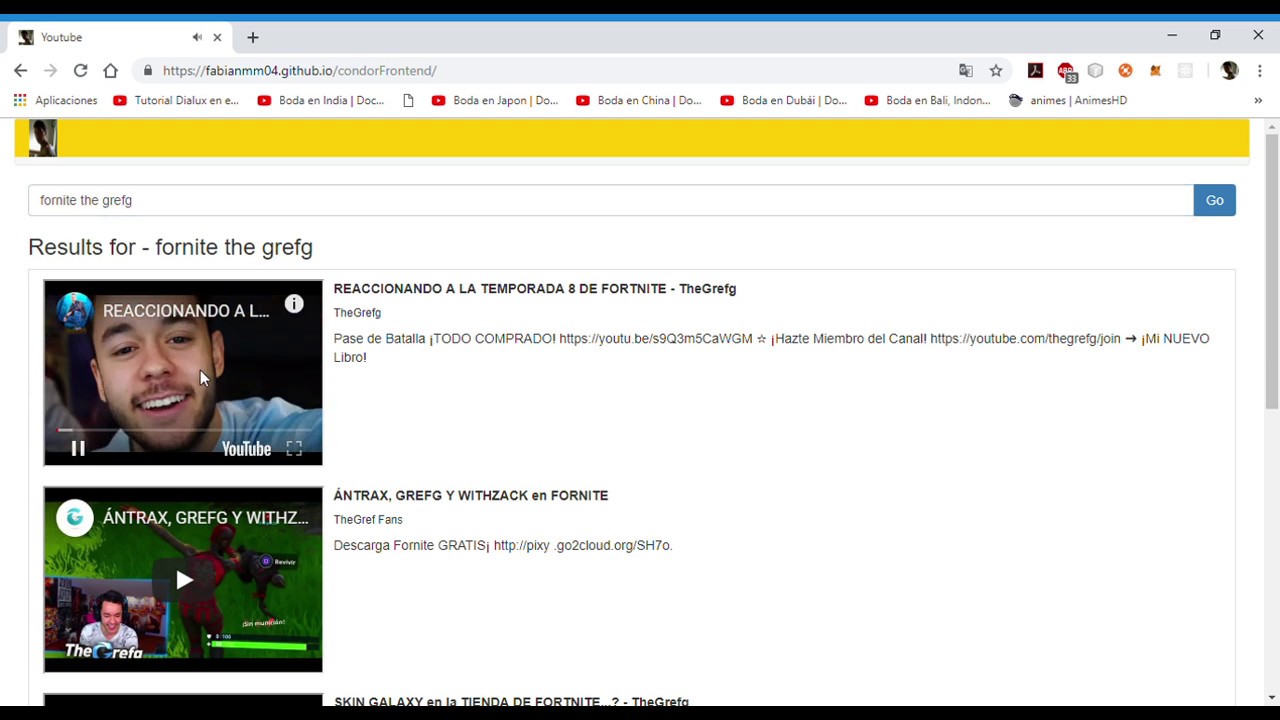 Youtube API con angular 6
