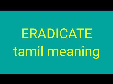 ERADICATE tamil meaning/sasikumar