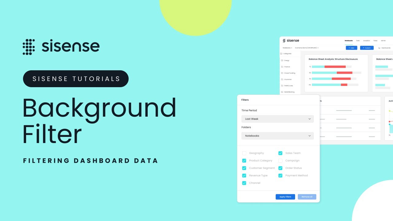 Background Filter | Sisense Tutorials: Filtering Dashboard Data