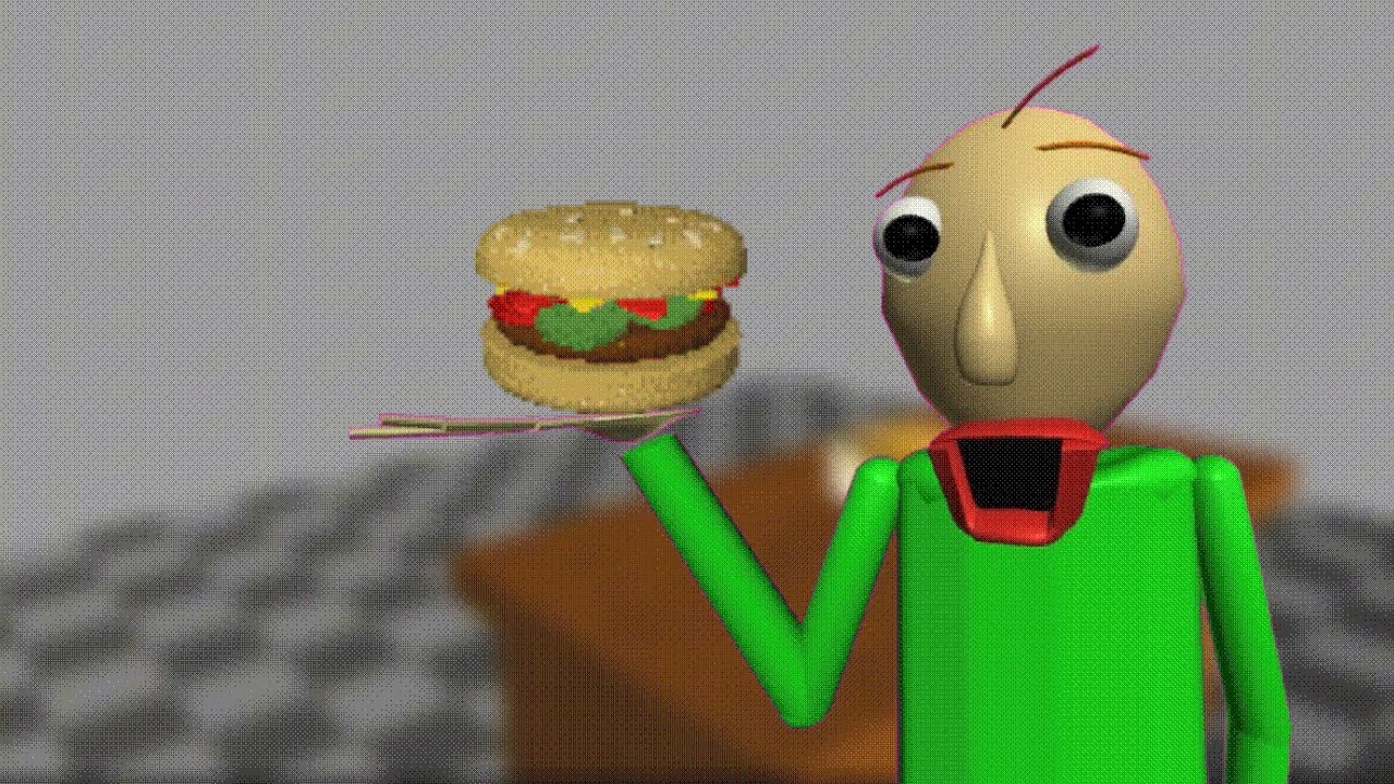 Baldi Trying Funky Burger but with extra keyframes