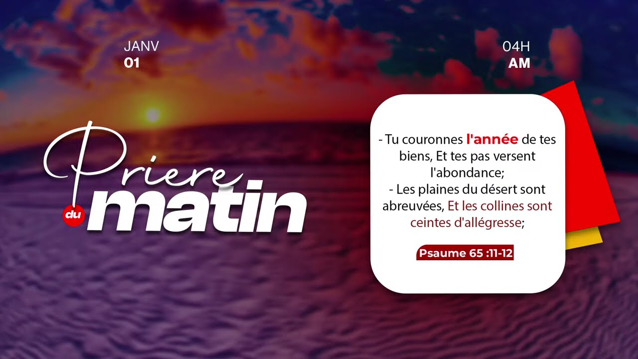 PRIERE DU MATIN - MERCREDI 01 JANVIER 2025 - L' ANNEE DU RETABLISSEMENT - FRERE BIGOT LUXONER