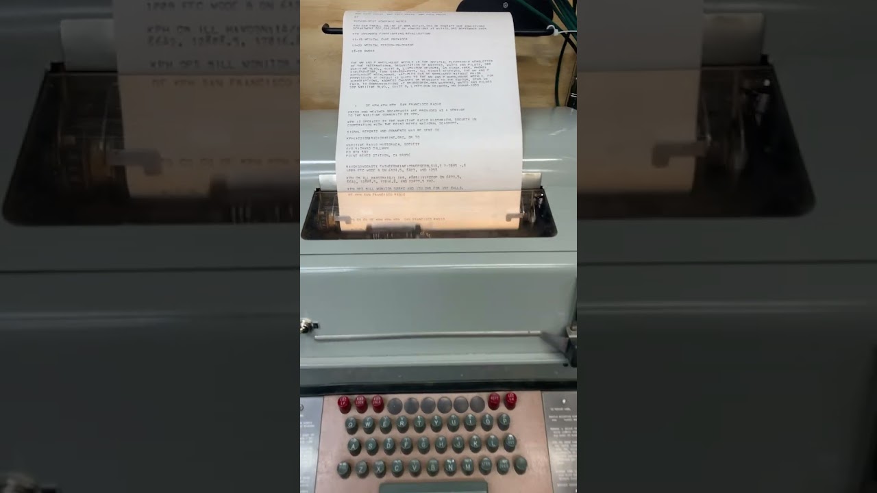 KPH Marine broadcast Teletype