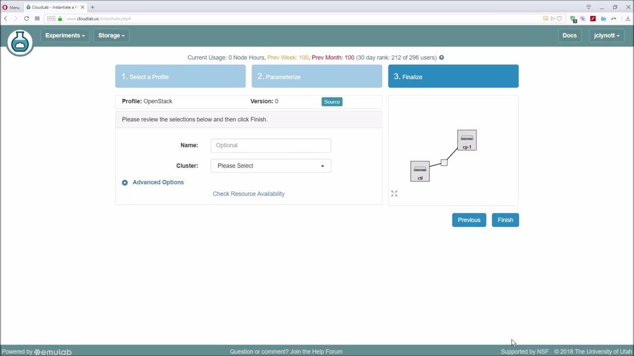 CloudLab Tutorial   Creating an OpenStack Experiment