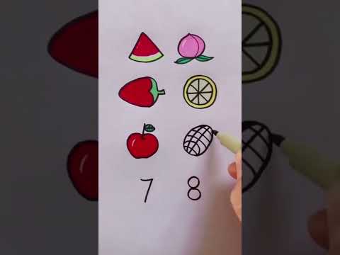 Easy fruits drawing for kids