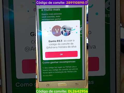 TIKTOK LITE PASSANDO CÓDIGO DE CONVITE