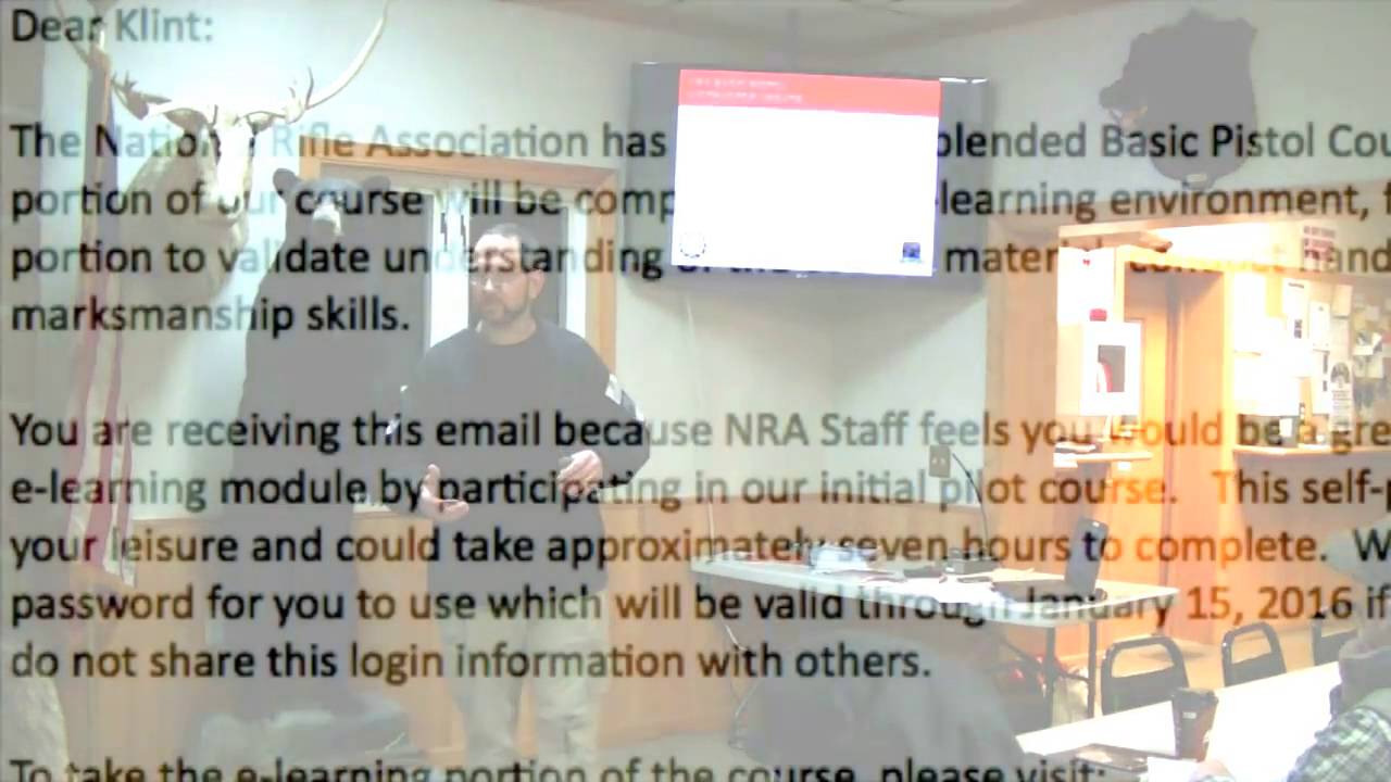 NRA Basics of Pistol Shooting Blended Course - NRA Instructor training