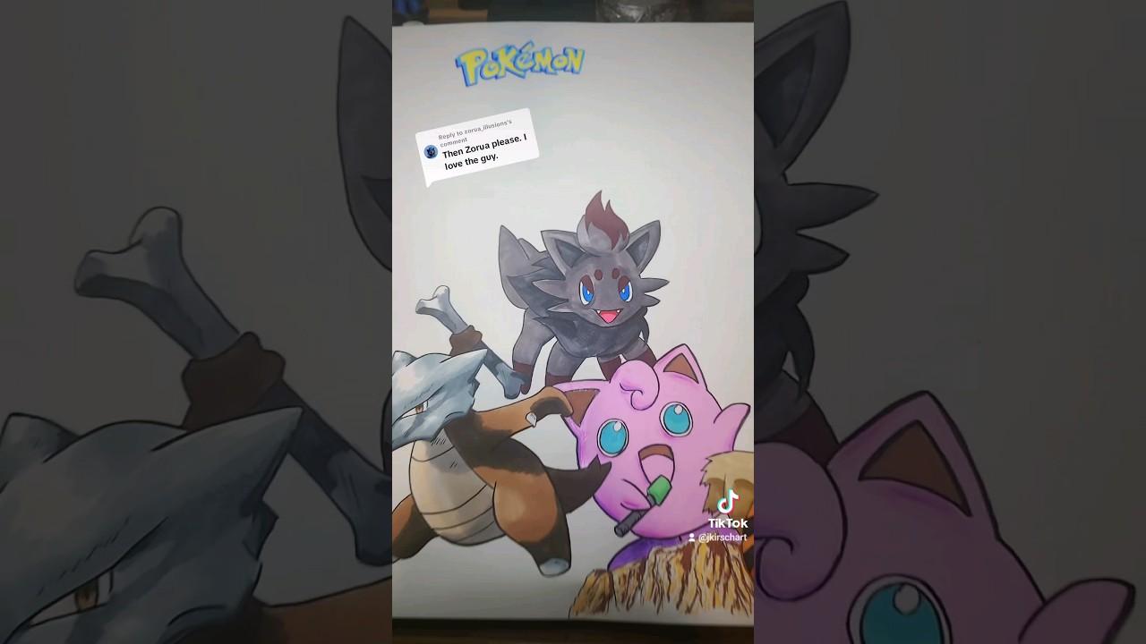 Zorua Pokémon Request 🌟 #drawing #drawingpokemon #zorua #pokemon #fyp