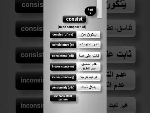 IELTS Vocabulary - consist