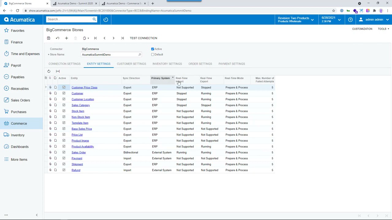 Acumatica Connector for BigCommerce