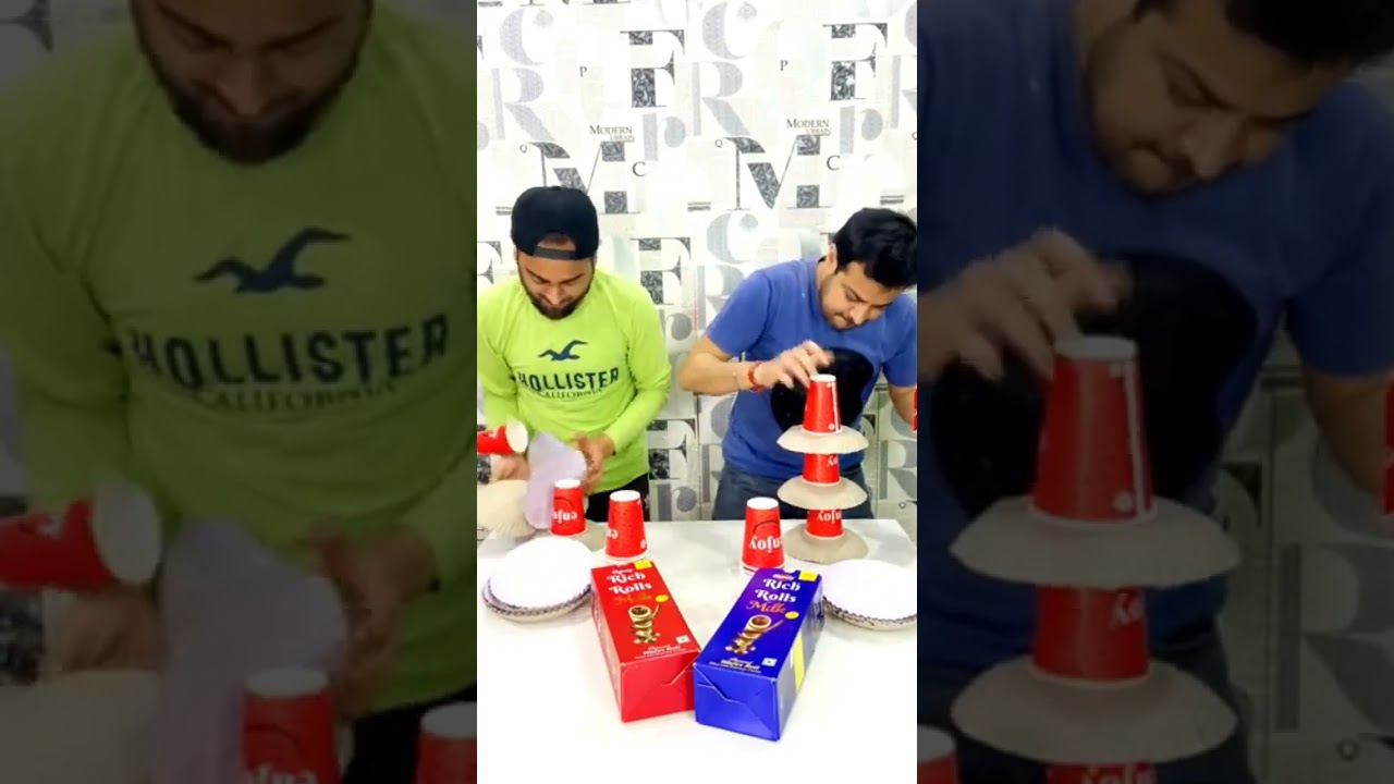 cups and Plates tower challenge || Party Game