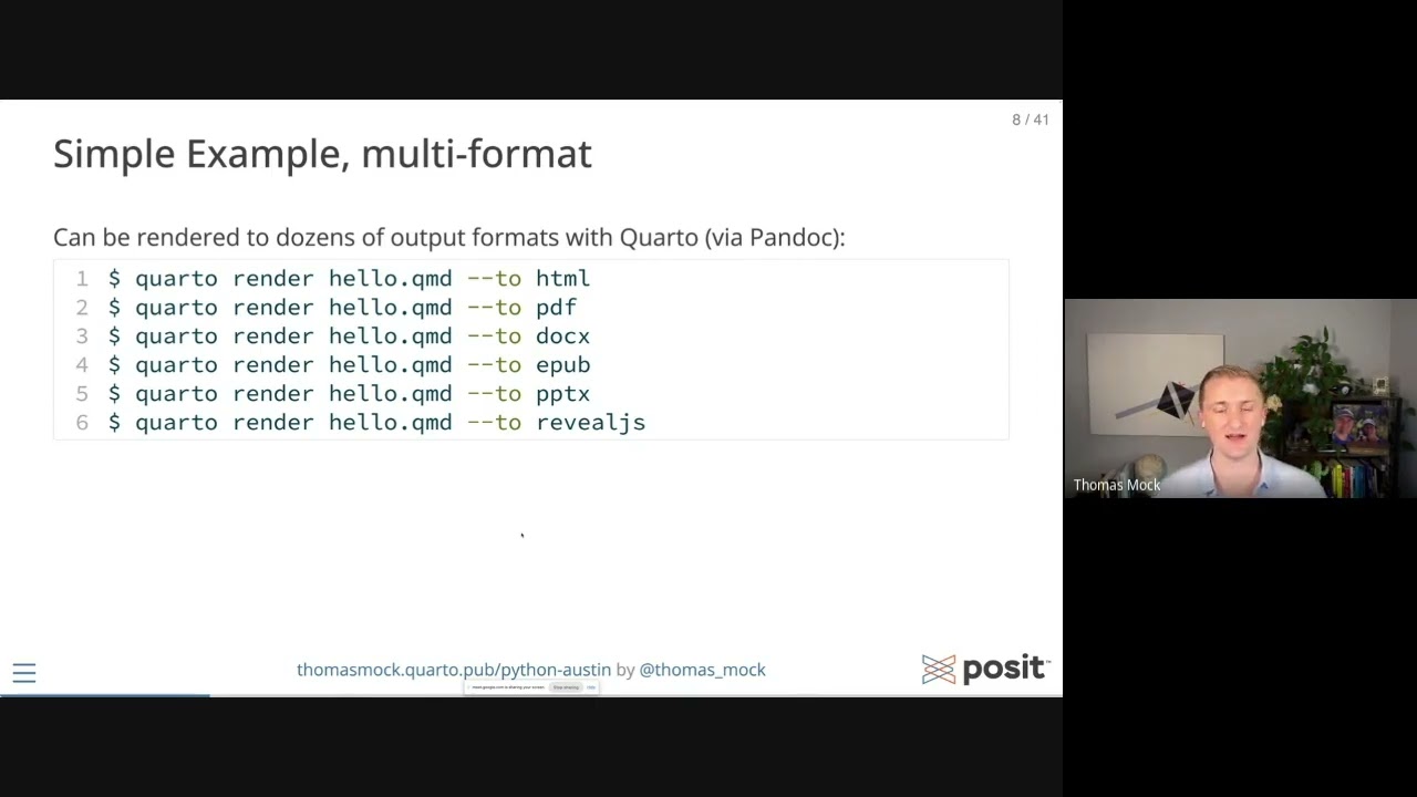 Thomas Mock - Super-powered notebooks with Python and Quarto