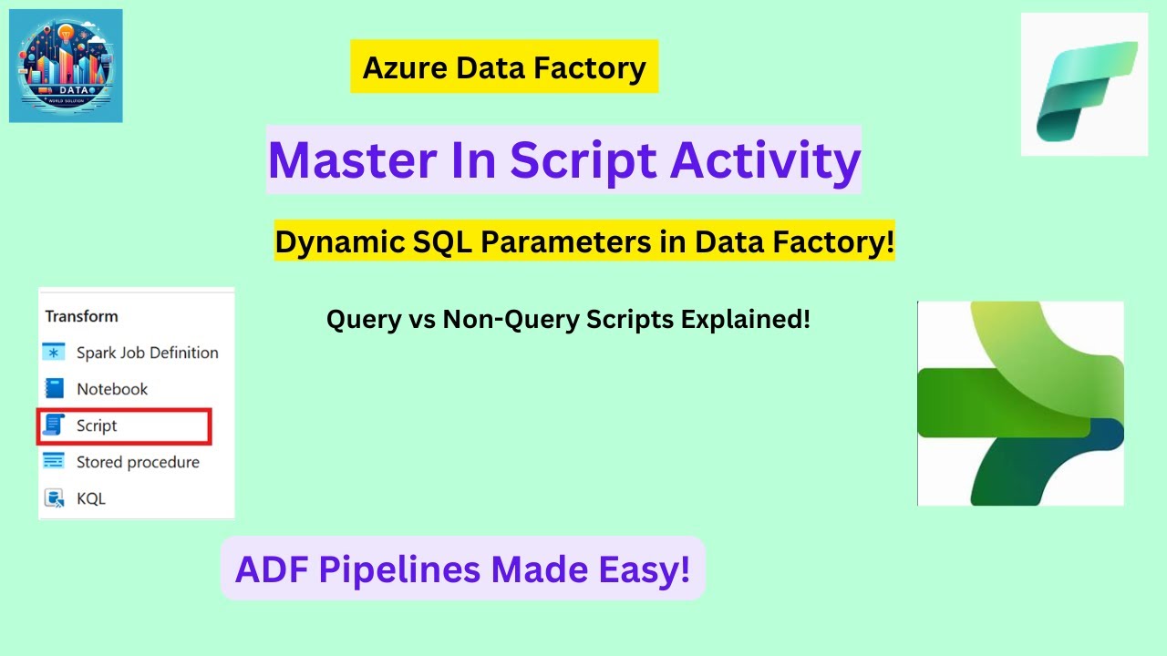 Mastering Script Activity with Dynamic SQL Parameters in Data Factory! Azure! Microsoft Fabric!