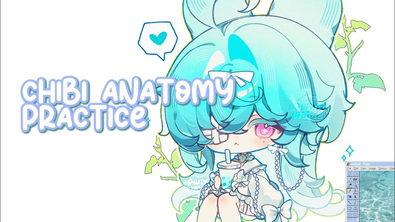 Chibi Anatomy Practice with me + speed paint [IbisPaintX]
