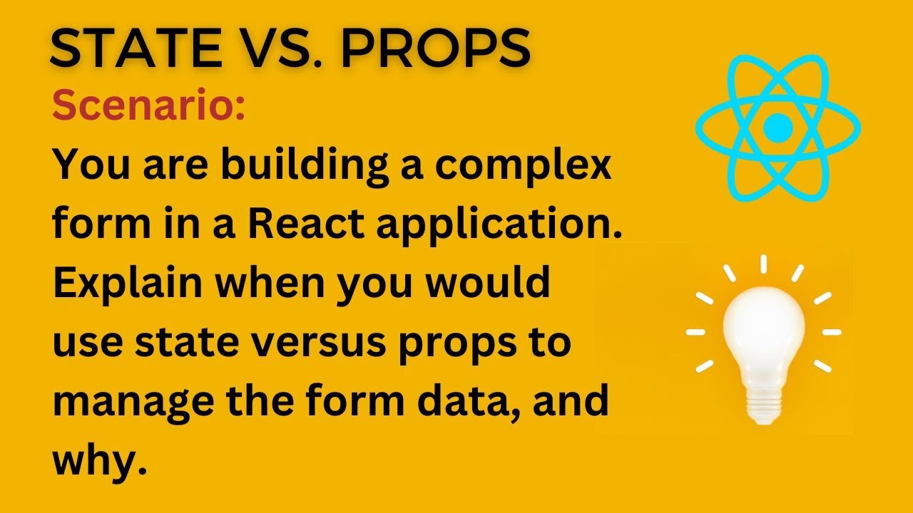 React scenario based interview question | state vs props react #ReactInterview