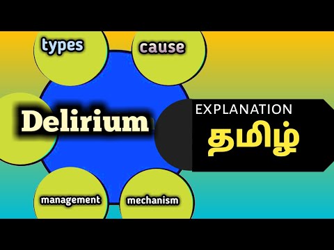 Delirium explanation in tamil | hyperactive | hypoactive | mixed delirium|mechanism | learning soda