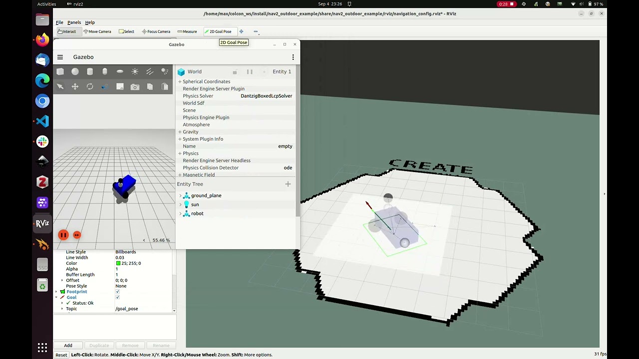 Minimal example for using Nav2 with GNSS/IMU Localization in (Ignition) Gazebo Fortress