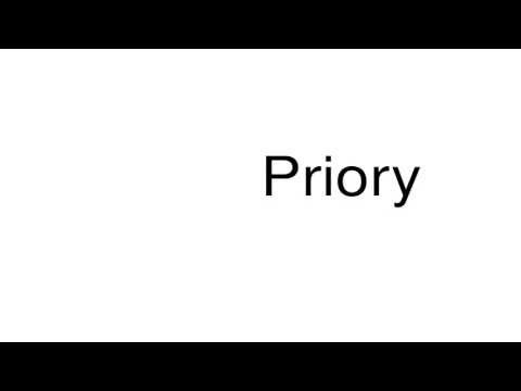 How to pronounce Priory