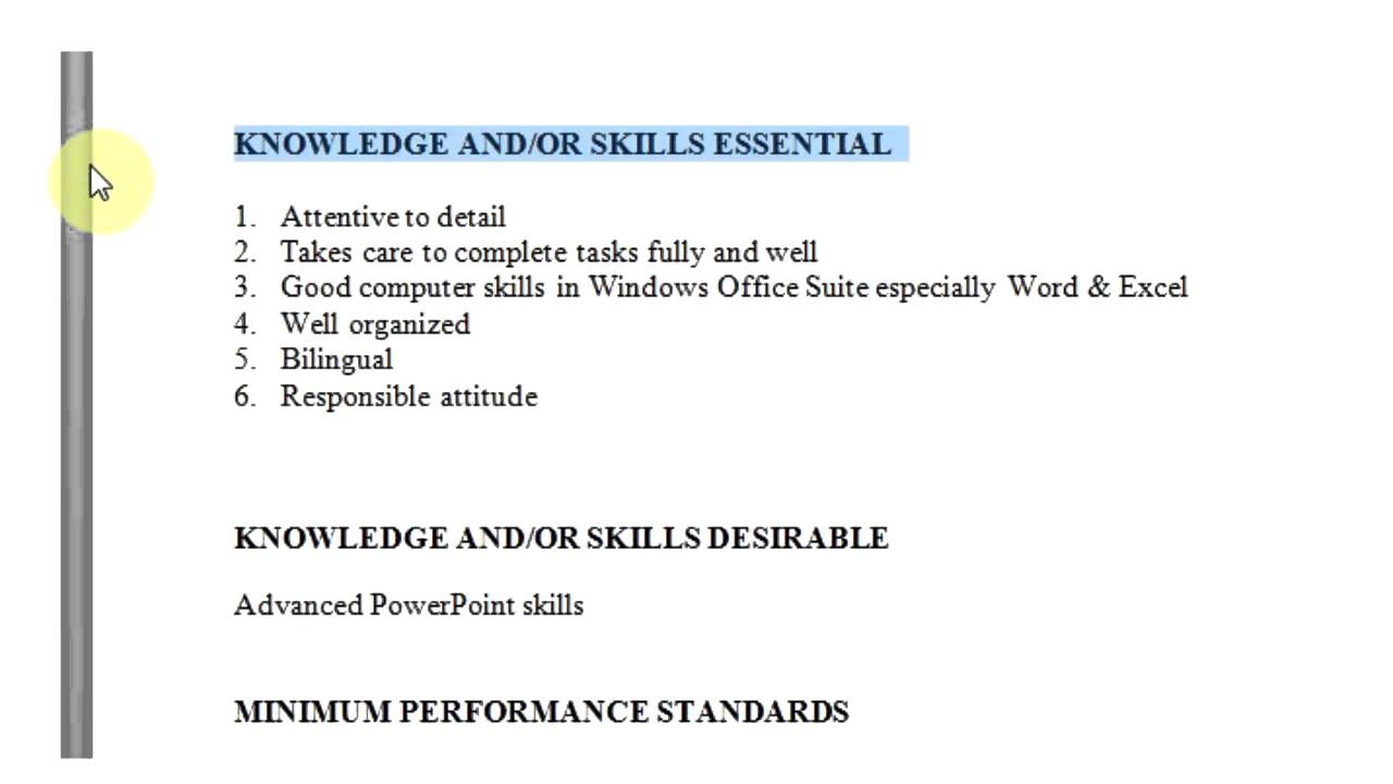 How to write a job description template sample
