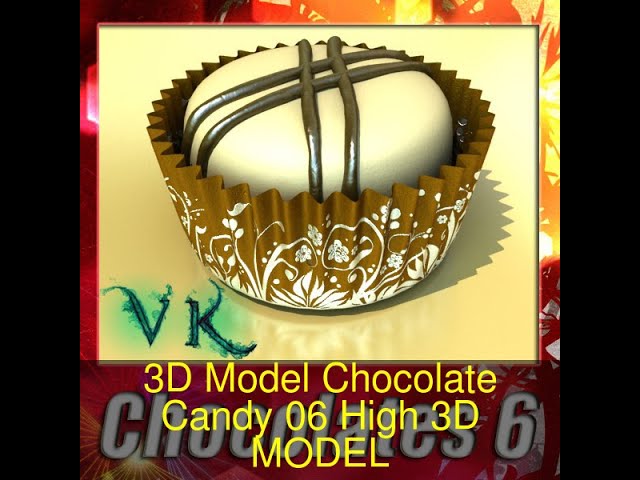 3D Model Chocolate Candy 06 High res 3D Model - FlatPyramid