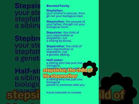 Blended Family member #shorts #video #viralvideo #english #ielts #language #trending #ieltspractice