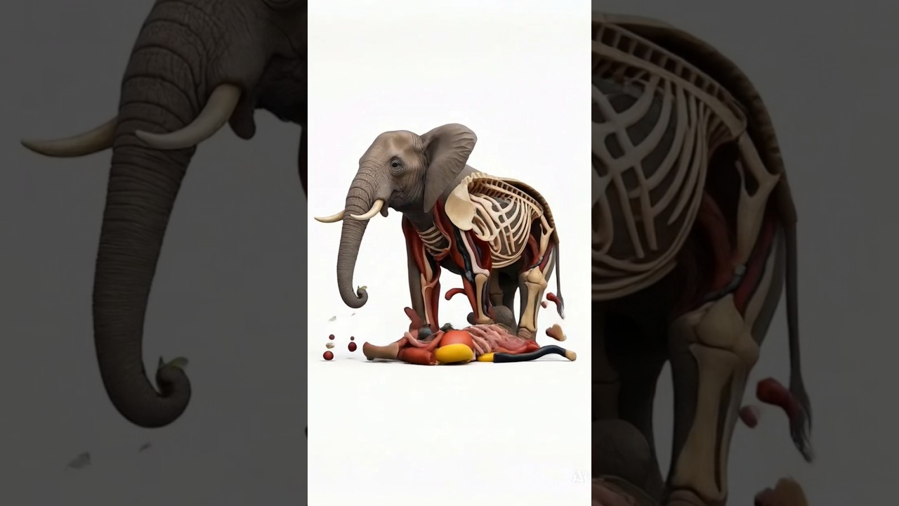 The Hidden Anatomy of Elephants – A 3D Scientific Discovery! 🐘🔬#ElephantAnatomy