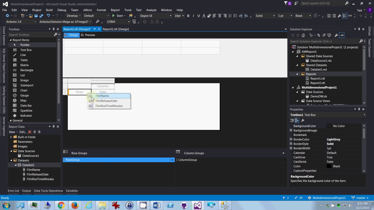 02 SSRS Header Trick For Matrix