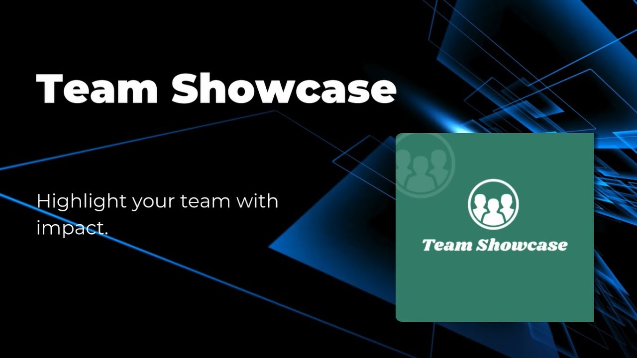Team Showcase Widget – Present Your Team Professionally