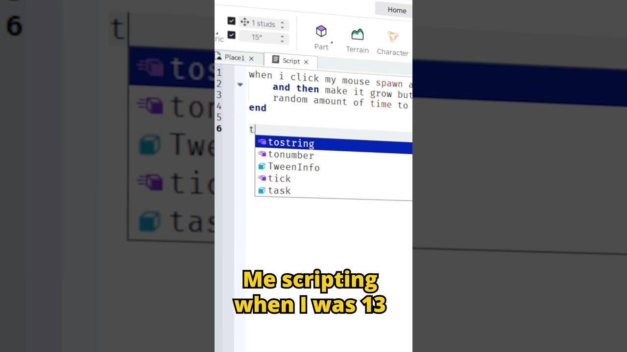 Your First Roblox Script Be Like #roblox #robloxstudio #shorts #scripting