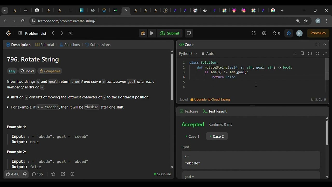 LeetCode 796 Rotate String | Easy Python Solution Explained | LeetCode Strings Interview Prep