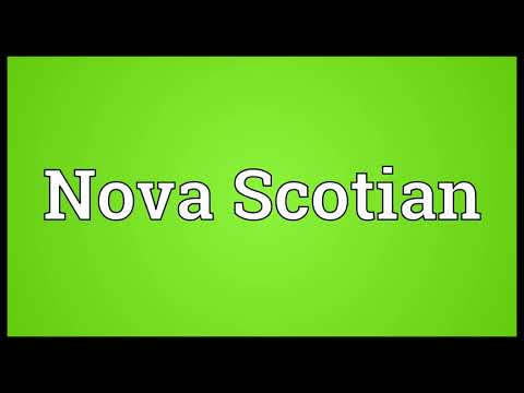Nova Scotian Meaning
