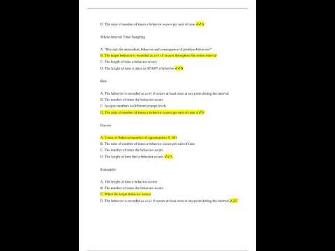 BCAT Practice test questions and answers 100% pass