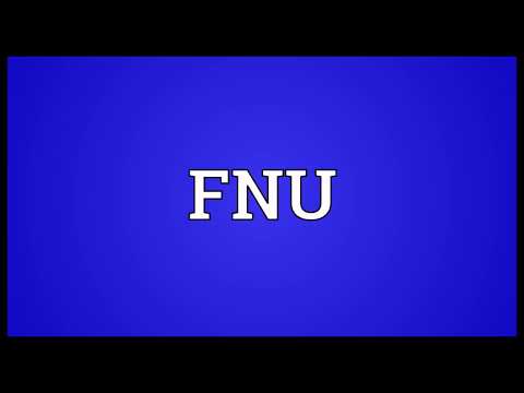FNU Meaning