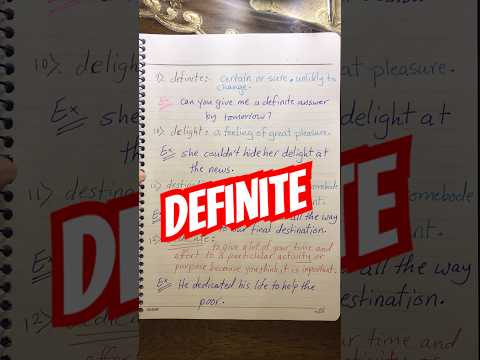 improve your vocab in english | 4000 common words in english #definite #definition #definitely