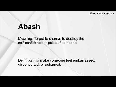Abash Meaning