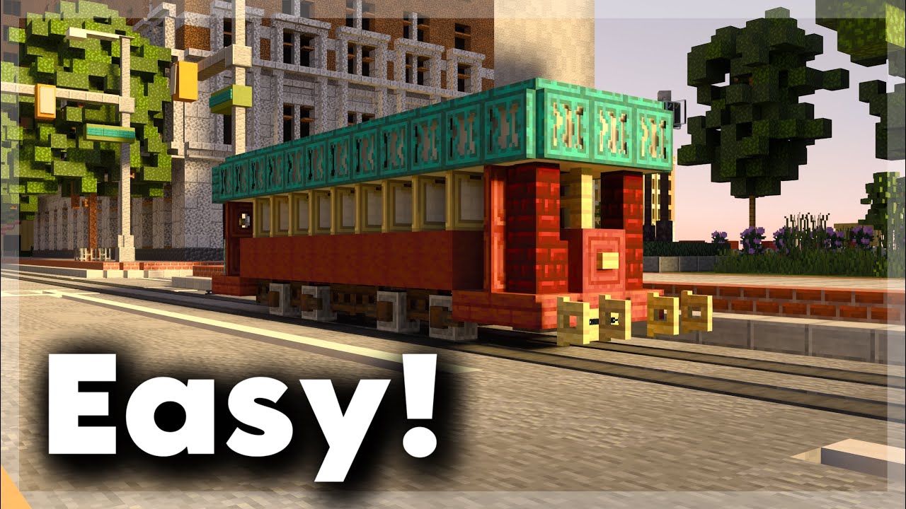 Minecraft Tutorial || How To Build A Tram ( EASY ) - Minecraft Builders