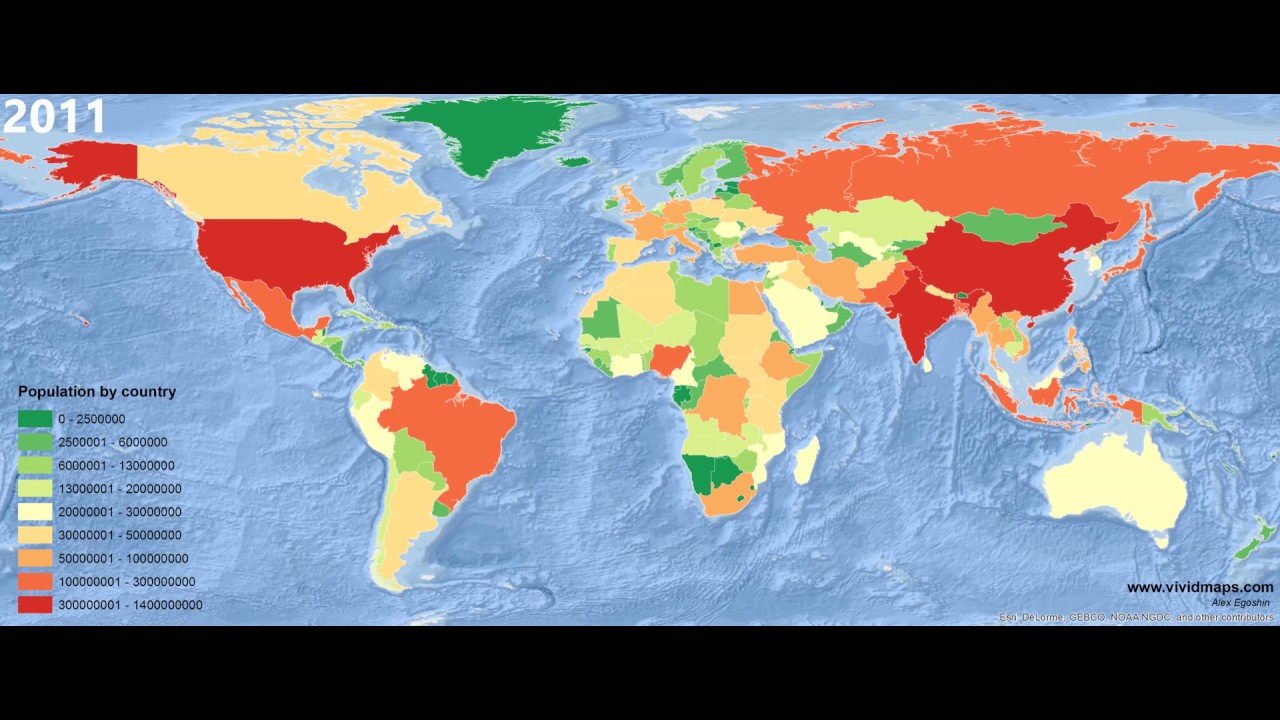 World population by country (2000 - 2016)