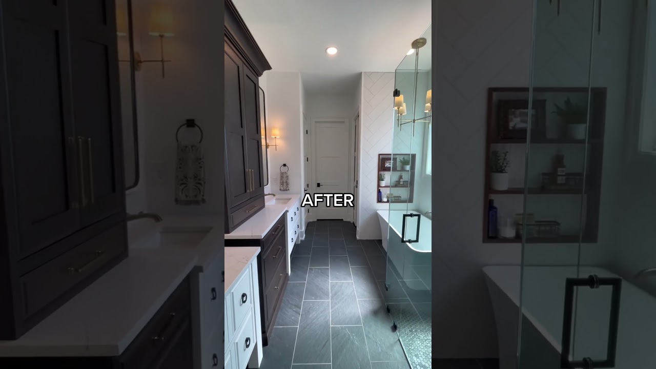 Modern Farmhouse Master Bathroom Transformation