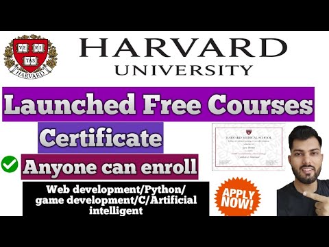 Harvard University free online courses with certificate 2021|harvard university free online courses