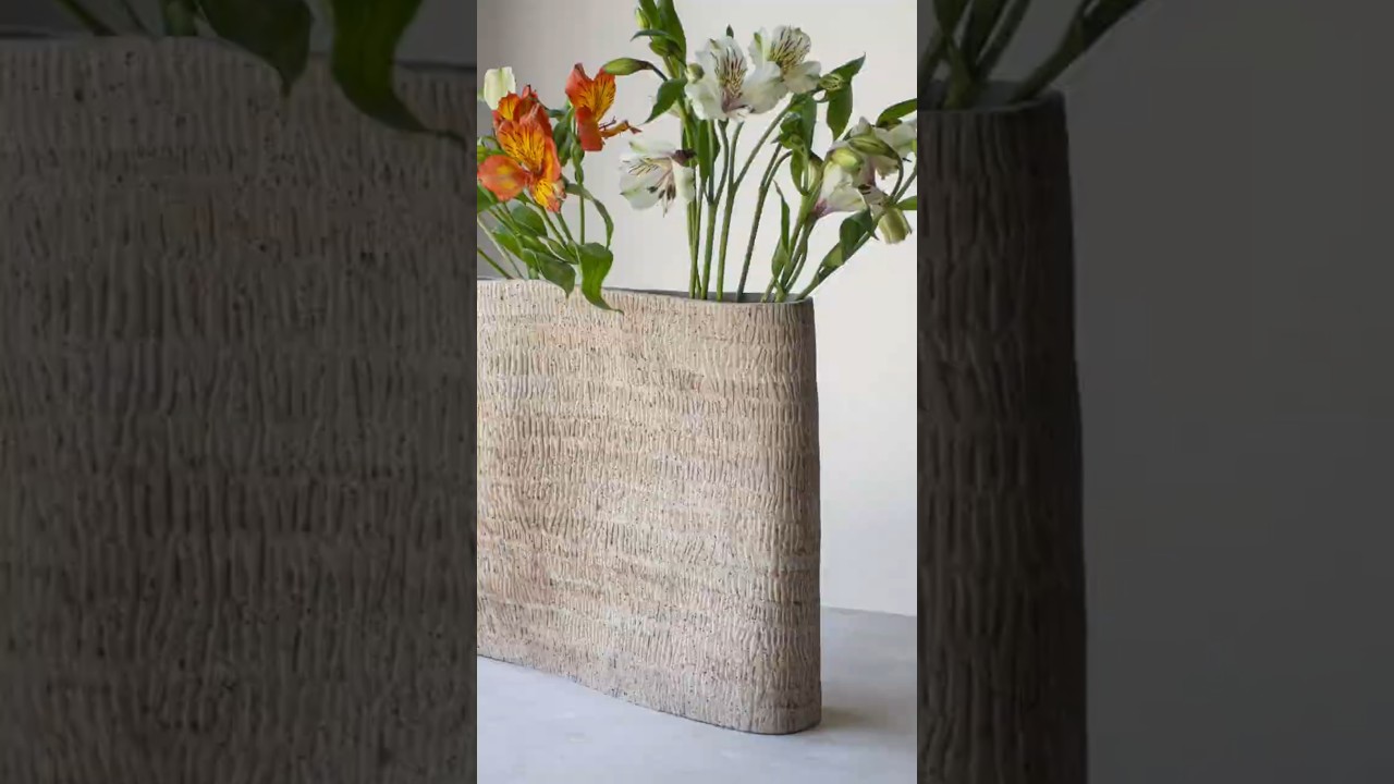 How to make a unique ceramic vase from slab #handmadeceramics #ceramic #pottery #slabpottery