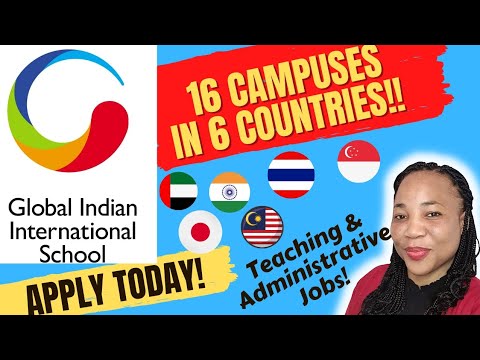 Teaching Jobs across 16 Campuses in 6 Different Countries: GLOBAL INDIAN INTERNATIONAL SCHOOL #dubai
