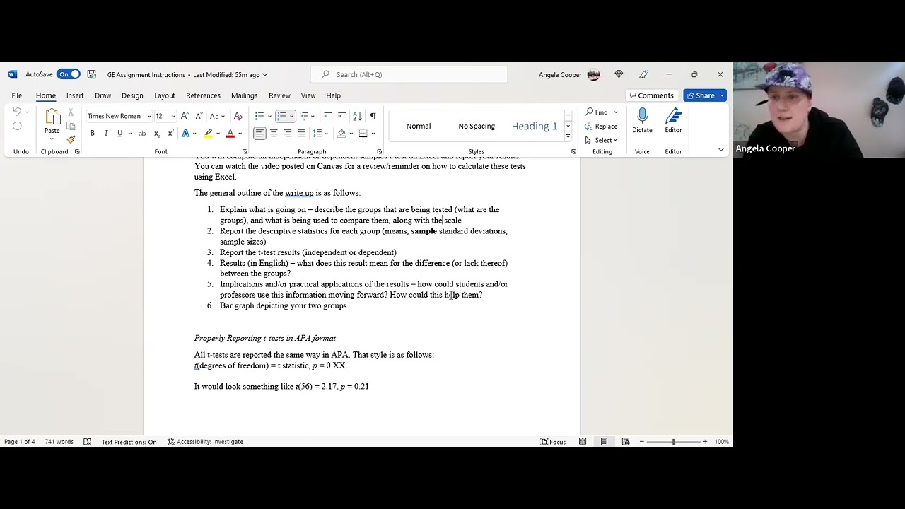 GE Assignment Instructions