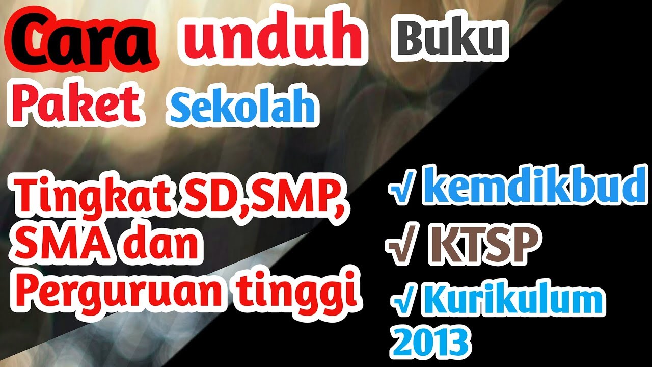 Cara unduh buku paket SD,SMP,SMA...||...bentuk PDF full HD